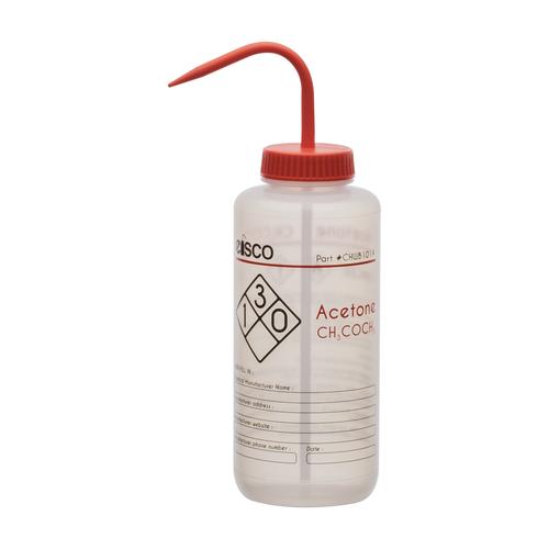 Buy Wash Bottle for Acetone, 1000ml - Labeled with Color Coded Chemical ...