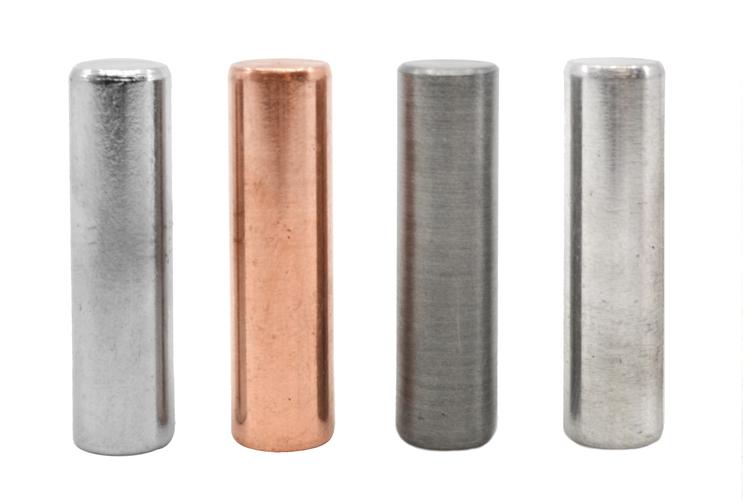 Buy 4pc Metal Cylinder Set - Aluminum, Zinc, Copper & Steel - 1.5" x 0. ...