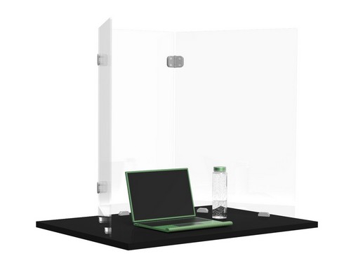 Buy RECLAIM® Trifold Acrylic Desk Shield – 12" x 24" Freestanding ...