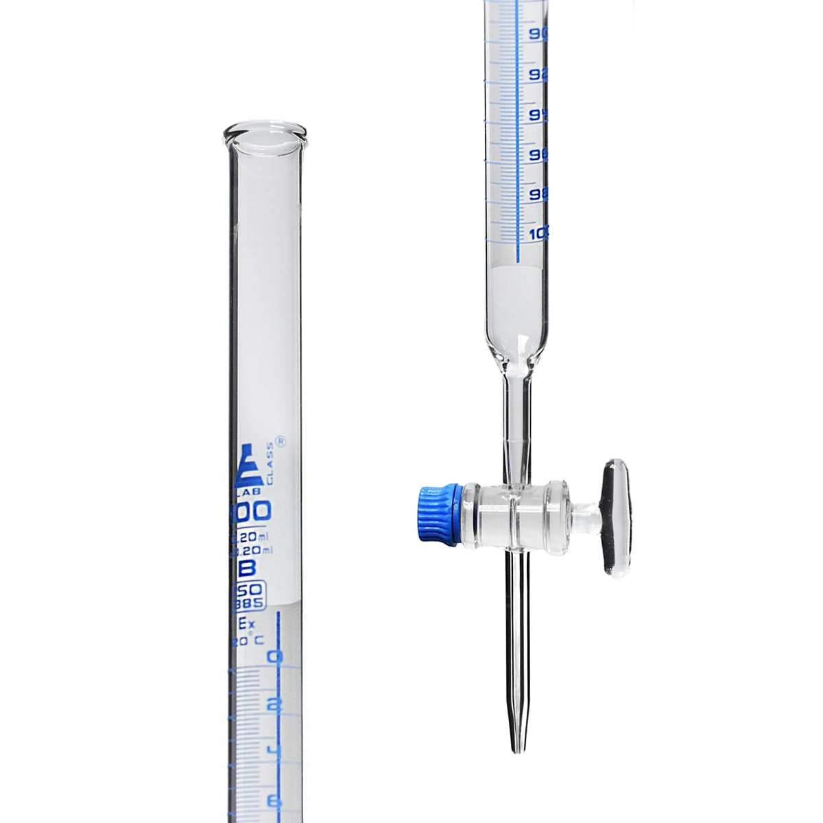 Buy Burettes Schellbach-single bore, glass stopcock, capacity 100ml ...