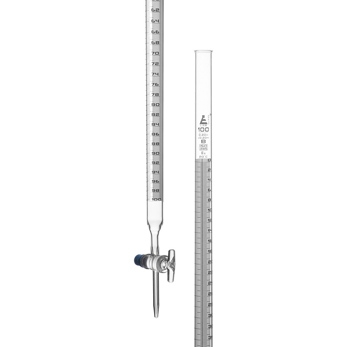 Buy Burettes Schellbach-single bore, glass stopcock, capacity 100ml ...