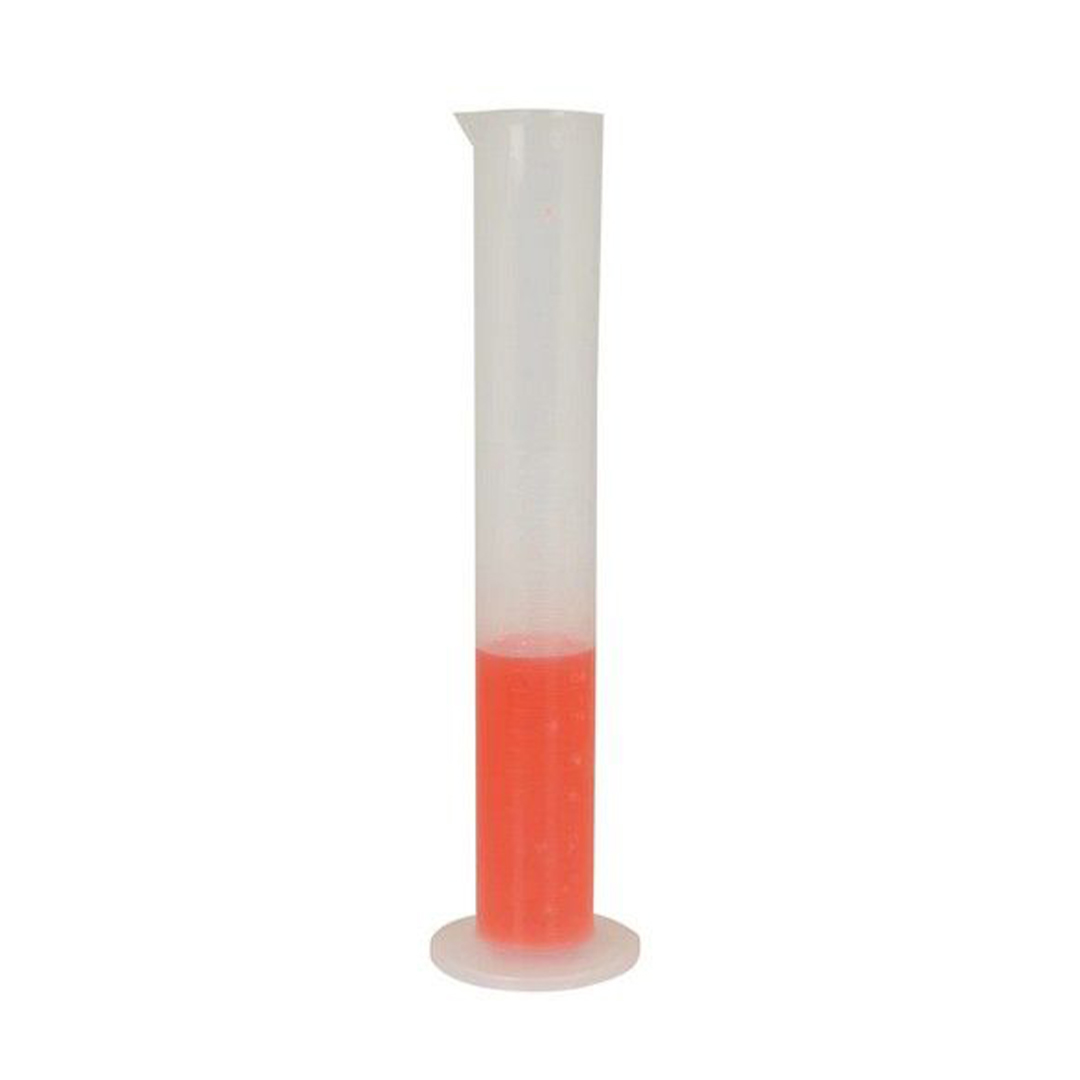 Graduated Cylinder, 250mL - Polypropylene, Round Base - 2.0mL Raised ...