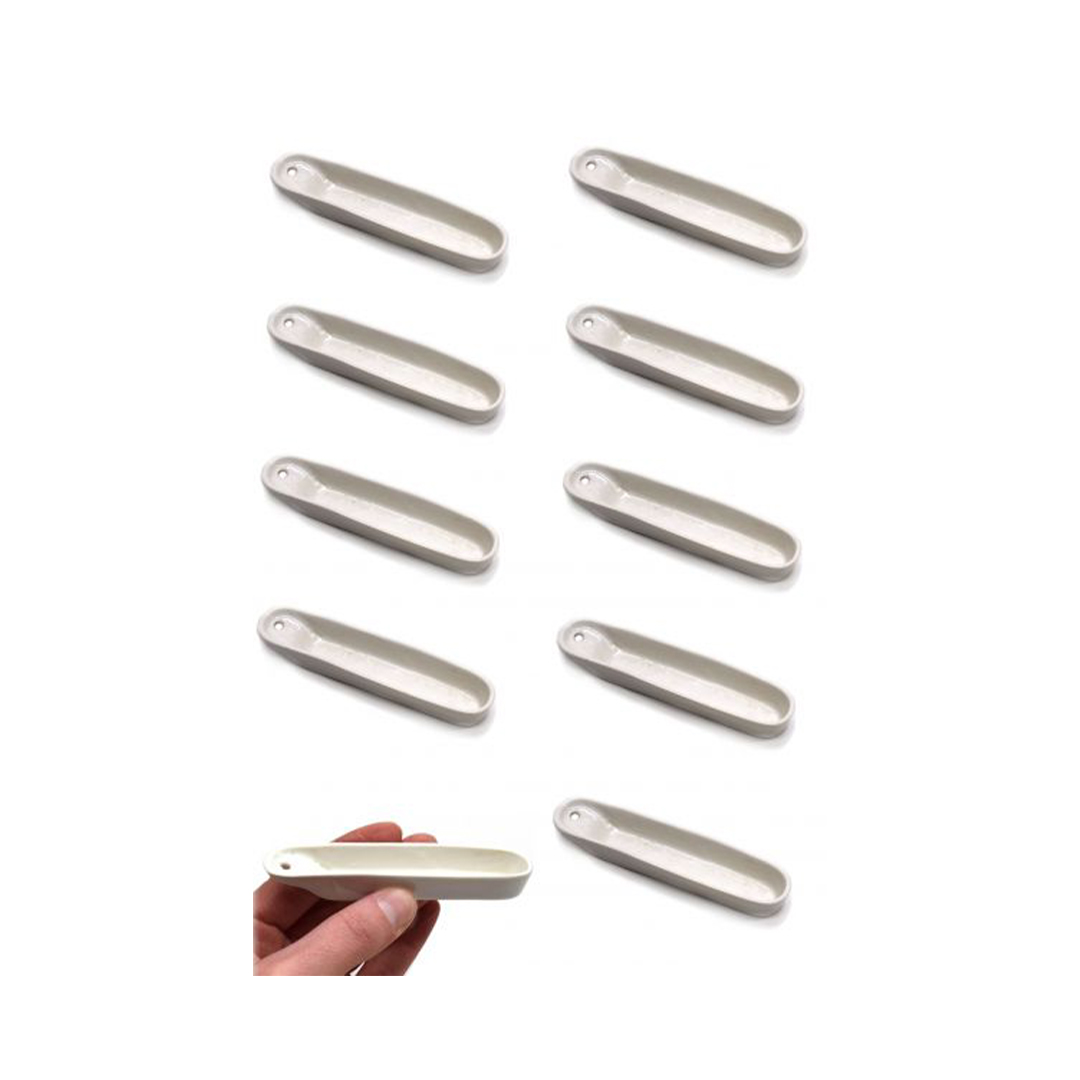 Buy Porcelain Combustion Boat with Handle, Pack of 10, 4" x 1" Exterior ...