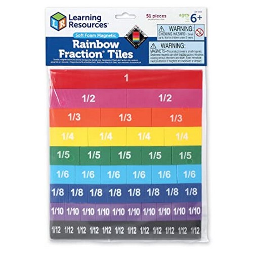 Soft Foam Magnetic Rainbow Fraction® Tiles